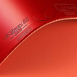 Butterfly Tenergy 05 Hard Table Tennis Rubber Table Tennis Rubber | 1.9 mm or 2.1 mm | Red or Black | 1 Inverted Table Tennis Rubber Sheet | Professional Table Tennis Rubber