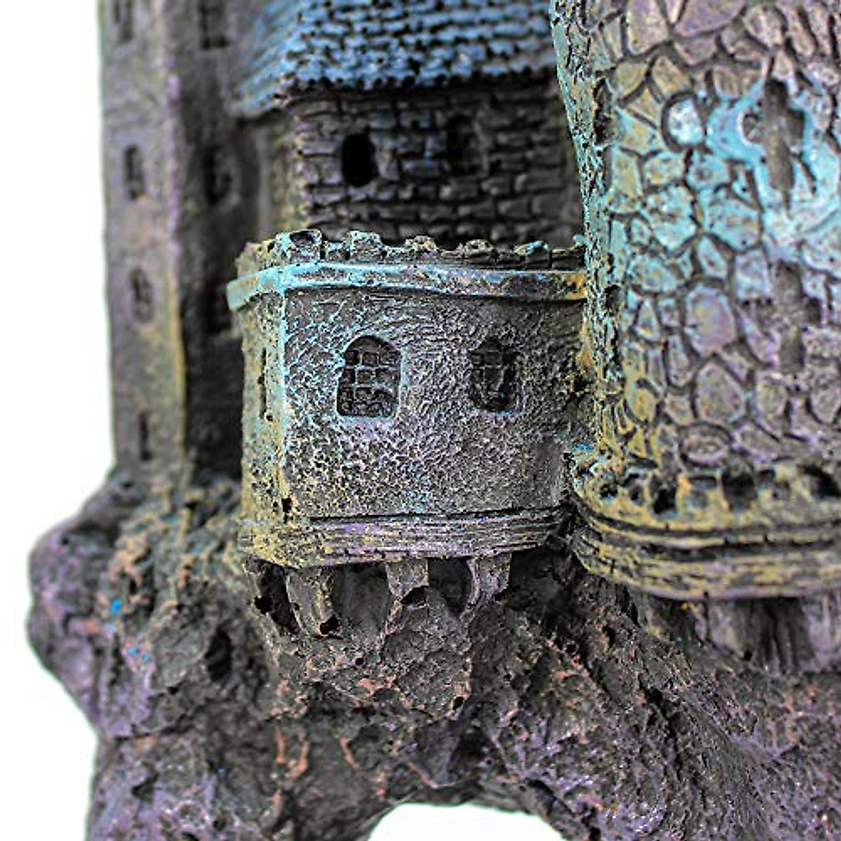 Penn-Plax Age-of-Magic Wizard’s Castle Aquarium Decoration – Safe for Freshwater and Saltwater Fish Tanks – Extra Large – Part A