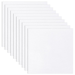 10 Pieces Embroidery Cloth Fabric Cotton White Canvas Fabric Embroidery Linen Squares, 7.9 Inch Cross Stitch Fabric Cotton for Embroidery Handmade Needlework DIY Clothing Crafts Flower Pot Decoration