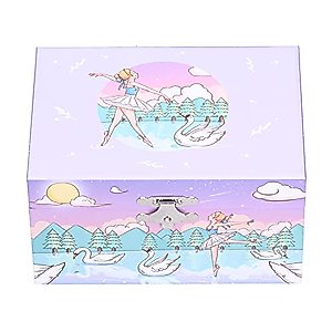 WNSC Musical Jewelry Box, Unique Christmas Gift Music Storage Box for Birthday Organizing Small Daily Items(F music box)
