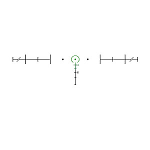 Trijicon ACOG 4 X 32 Scope Dual Illuminated Horseshoe Dot .223 Ballistic Reticle, Green