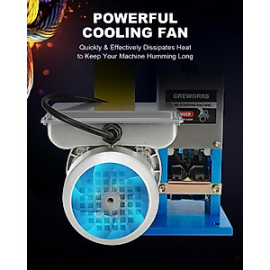 CREWORKS Automatic Wire Stripper Machine for 0.04"-1.2" Copper Wires, Portable Cable Stripping Tool for 11/0-18 AWG Scrap Wires, Speed Adjustable Cable Stripper for DIY Home Improvement Recycling More