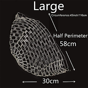 Maxcatch Rubber Net Replacement for Fly Fishing Landing Net (Clear, Circumference: 46inch)