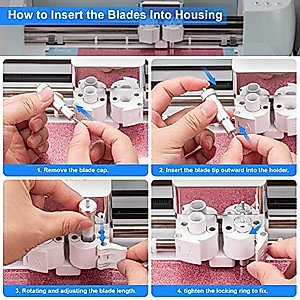 DERFILIN 60PCS Fine Point Blades for Cricut Explore Air 2/Air 3/Maker 3，Replacement Blades for Cricut Cutting Machines