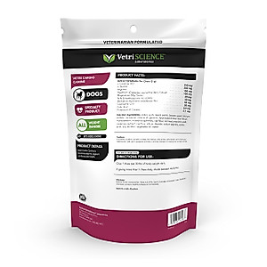 VETRISCIENCE Vetri Cardio Canine Complete Cardiovascular Support for Dogs with CoQ10, Taurine and Arginine, 60 Chews