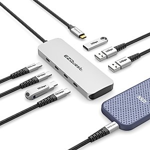 EZQuest USB C Hub Docking Station 7 in 1 with 3 Gen 2 10Gbs USB C Ports, 3 USB A 3.0 Ports, 1 USB C Power Delivery 3.0 with 5Gbs Data, Compatible with MacBook/Dell/HP/Lenovo Laptops