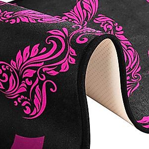 Doormat Area Rug Mat Runner Carpet Red Skull for Bedroom Front Door Kitchen Indoors Home Decoration 72*24inch