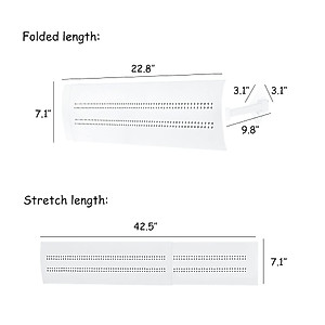 BAOZOON Retractable Air Conditioner Air Deflector, Universal Adjustable Air Conditioning Deflector Air Diverter Cover Telescopic Anti-Wind Baffles Anti Direct Blowing Windshield Wind Guide