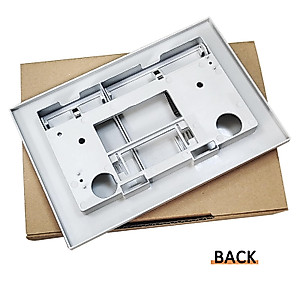 VALLVATER Toilet Push Plate With Dual Buttons Compatible with TOTO YT800#WH In-Wall Tank System - Matte Chrome, to002y