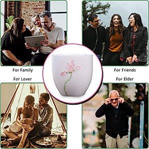 DUANMUL 5oz Porcelain Espresso Cups Set of 6, Mini Coffee Mugs Demitasse Cups for Tea Latte Milk with for Office and Home