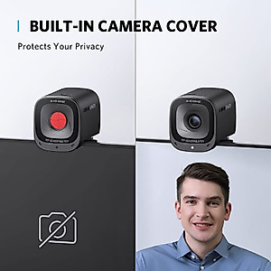 Anker PowerConf C200 2K Webcam With Microphone for Laptop, Computer Camera, Web Camera with AI-Noise Canceling Mics, Stereo Mics, Adjustable Field of View, Low-Light Correction, Built-In Privacy Cover