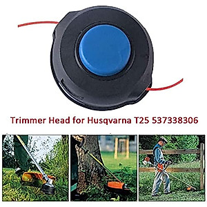YANYING T25 Tap Trimmer Advance Head, Curved and Straight Shafts,Black for 966674401 Husqvarna 122L 124C 124L 125C 125L 128C 128CD 128L 128R 223L 223R 322C 322L 323C 325C 326CX Weed Eater,Bump Feed