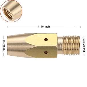 26 Pack MIG Welding Gun Accessory .035" Kit Fit for Miller M25 M40 Hobart H Gun (Include Welding Contact Tips 000-068 0.035", Gas nozzles 200-258, Gas Diffusers 169-728, Nozzle Adapters 169-729)