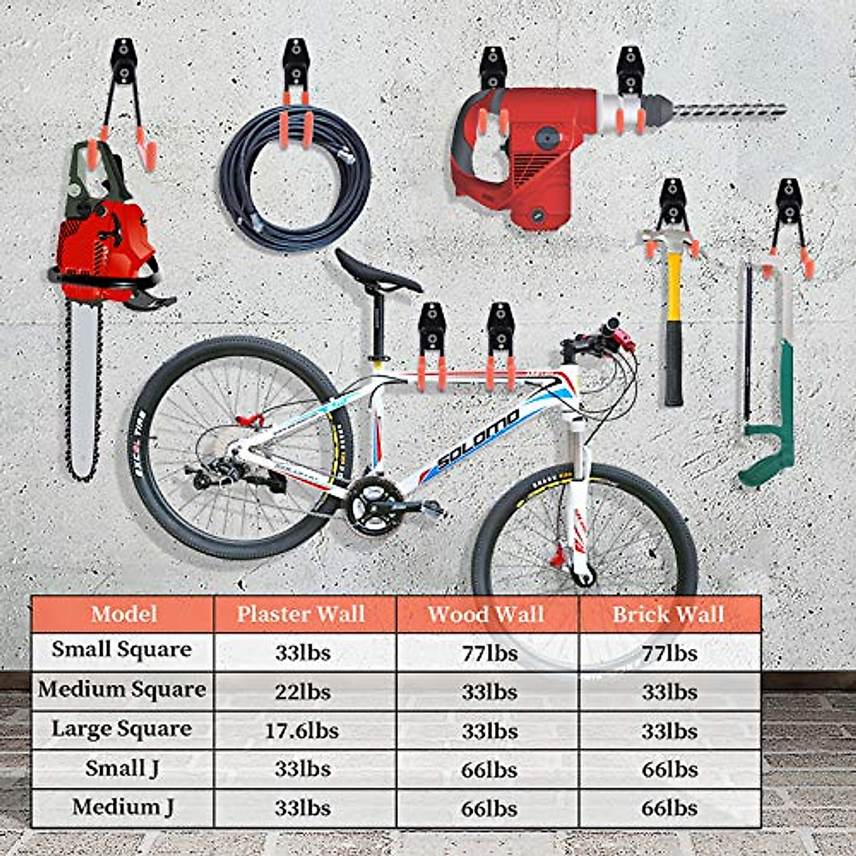 REMIAWY Garage Hooks, Heavy Duty Garage Storage Hooks Steel Tool Hangers for Garage Wall Mount Utility Hooks and Hangers with Anti-Slip Coating for Garden Tools, Ladders, Bikes, Bulky Items 12 Pack