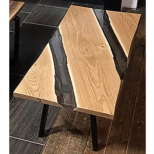 Epoxy Table, Live Edge Wooden Table, Epoxy Resin River Table, Natural Wood,Dining Table, Natural Epoxy Table, Resin Table