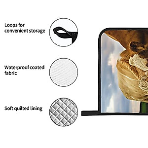 Milk Cow Home Oven Gloves and Pot Holders 4-Piece Set for Kitchen Cooking and Baking High Heat Resistant Set