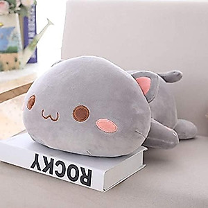 35-65 Kawaii Lying Cat Plush Toys Stuffed Cute Cat Doll Lovely Animal Pillow Soft Cartoon Toys for Children Girls
