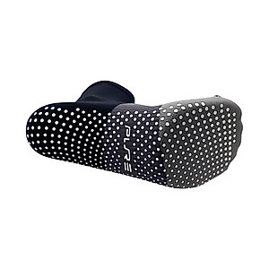 Pure Athlete Grip Socks Soccer - Non Slip Black Sticky Gripper Crew Sock for Men (Large, 3 Pairs - Black-Grey)