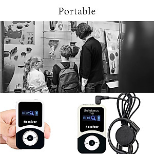 Retekess T130 Church Translation System, Tour Guide Wireless System, 16 Port USB Charging Station,164ft-197ft, Whisper Wireless Tour Guide System for Church, Plant (1 Transmitter 10 Receivers)