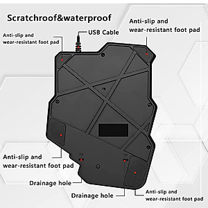 Gaming Keypad, RGB One Handed Gaming Keyboard, Ergonomic Gaming Keyboard with Hand Rest, Single Hand Keyboard with 35 keys Colorful Backlit