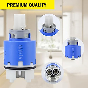 Kerox K35B 35 mm Faucet Cartridge Replacement - Single Lever OEM Faucet Part, Fits American Standard 7038, La Torre & Delta Faucets