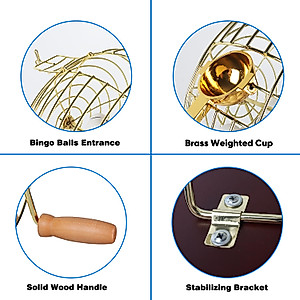 GSE Professional Bingo Game Set with X-Large Bingo Cage, 1.5" Ping Pong Size Bingo Balls, Bingo Master Board. Great for Large Groups, Bingo Halls, Parties, Bingo Game Night