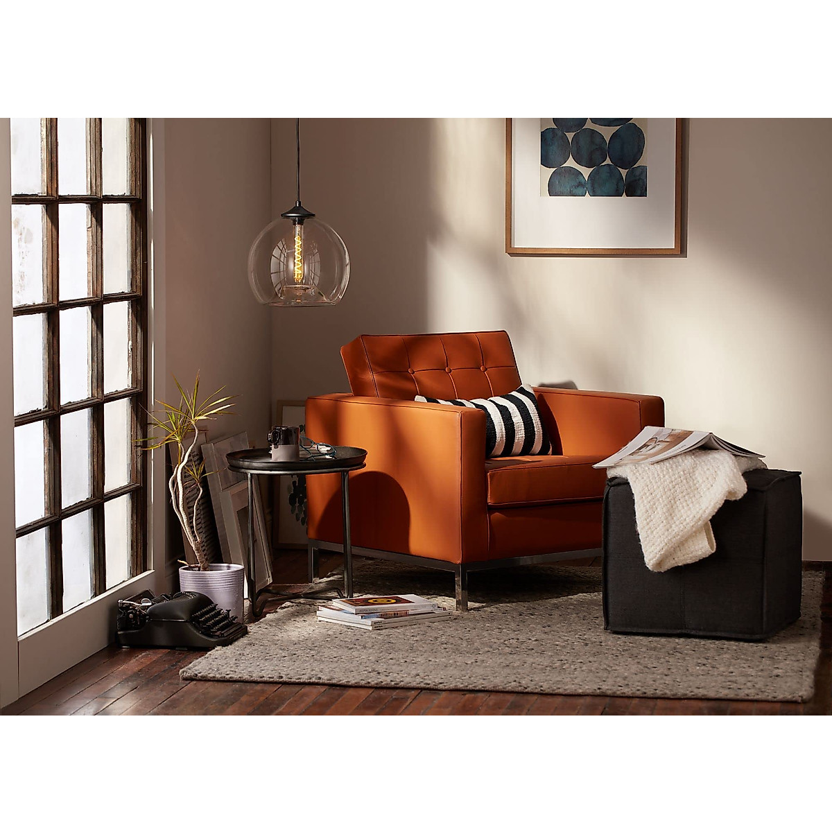 GE Vintage Style LED Light Bulb, 40 Watt, Clear Finish, T20 Tube Light Bulb (1 Pack)