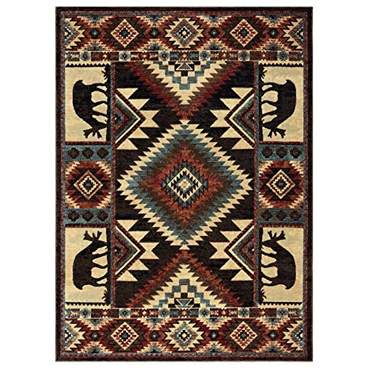 Home Dynamix Buffalo Southwest Rustic Area Rug, Brown/Red, 7'10"x10'5", Rectangular