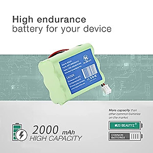 7.2V 2000mAh Replacement Battery Compatible with 2Gig BATT1, BATT1X, BATT2X, 6MR2000AAY4Z, GC2 2GIG-CNTRL2 2GIG-CP2, GCKIT311, 228844, Go Control Panel Alarm System 10-000013-001, PERS-4200