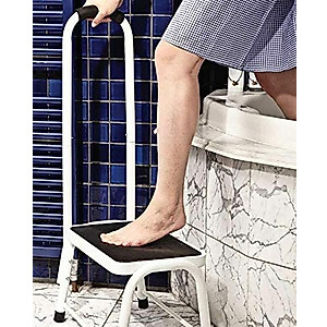 Di Rollo Non Slip Safety Step Stool Bath Kitchen Mobility Aid Handrail Platform Support