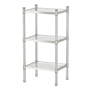 Gatco 1352 3-Tier Rectangle Taboret in Satin Nickel
