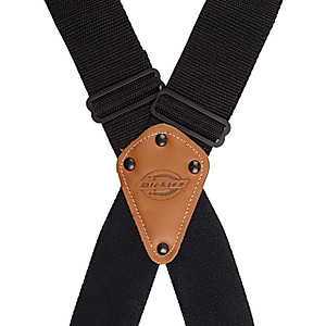 Dickies mens Industrial Strength Suspenders apparel suspenders, Black, One Size US