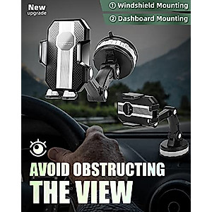 2023 New Sucker Car Phone Holder - Universal Phone Mount Dashboard Windshield Window Cell Phone Mount Super Adsorption Phone Holder with Robot Arm Car Phone Holder Automobile Fit for iPhone Smartphone