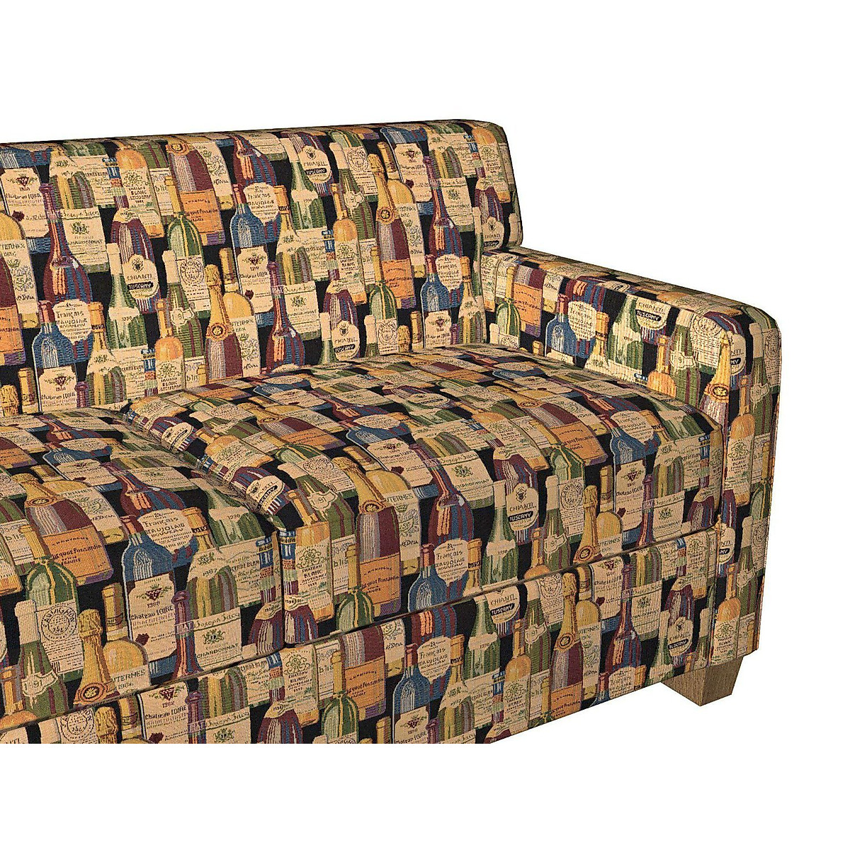 A009 French and Italian Wine Bottles Themed Tapestry Upholstery Fabric by The Yard