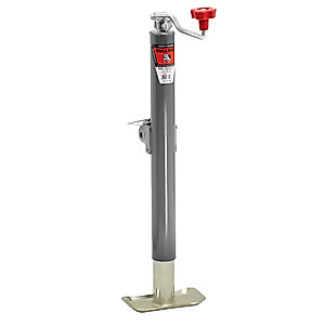 Bulldog Swivel Jack (Topwind, 15-Inch Travel, Weld-On Tubular Mount, 5000-Pound Lift Capacity, Includes Foot Plate)