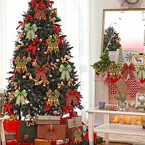 3 Rolls Christmas Wired Ribbon 30 Yard Red and Lime Green Christmas Wrapping Ribbon 2.56 in Wide Polka Dot Swirl Fabric Ribbons Xmas Decorative Ribbons for DIY Crafts Tree Ornaments