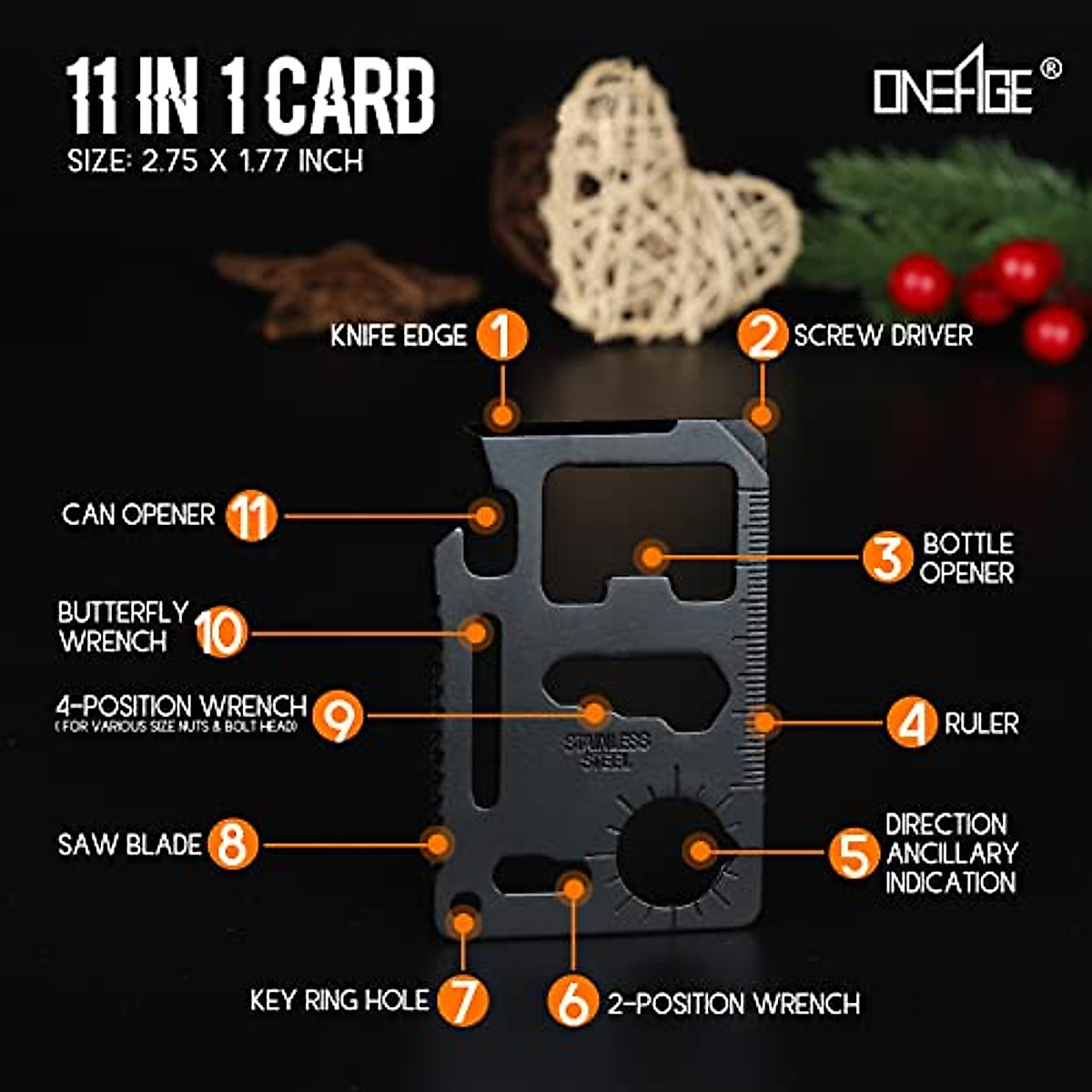 Gifts for Him Boyfriend Husband,Christmas Stocking Stuffers for Men,"I LOVE U"Multitool Pen Gift Set,Anniversary Birthday Valentines Fathers Day Gift Ideas for Him