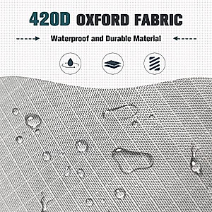 Patio Hanging Chair Cover Outdoor Double Swing Egg Chair Cover Waterproof Durable Lightweight Wicker Furniture Dust Protector 91" x 80" (Grey)