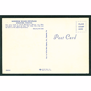 President Woodrow Wilson Home Nursery in Staunton Virginia VA Interior Postcard