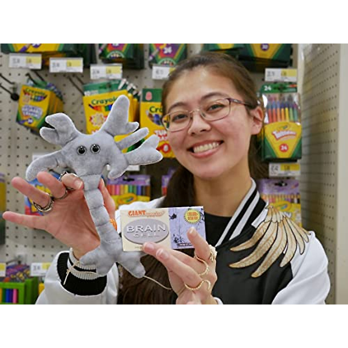 GIANTmicrobes Brain Cell Plush, Neuron Plush, Neuroscience Gifts, Neurology Gifts, Science Plush, Neuron Model Anatomy, Psychology Gifts, Psychology Decor, Brain Themed Gifts, Mental Health Awareness