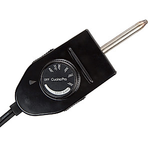 Electric Skillet By Cucina Pro - 18/10 Stainless Steel Frying Pan with Tempered Glass Lid and Handle, 16" Round with Adjustable Temperature Control Probe, Portable, Includes Recipe Guide, Great Gift