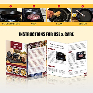 Overmont cast iron griddle + enamel cast iron dutch oven bundle