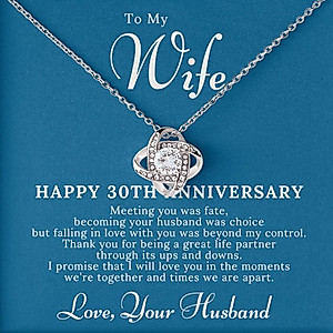 30th Wedding Anniversary Wife Gift – 30th Anniversary Necklace Gift For Wife – 30 Year Wedding Jewelry Gift For Her – 30 Year Anniversary Wedding Present – 30THV10-LK5