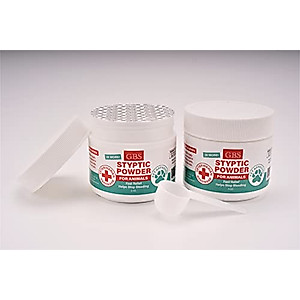 G.B.S 5 oz Styptic Powder for Animals Dogs with Sealed Top + Scoop, Cats & Birds Cutting Nails - Stop Bleeding Styptic Clotting Blood Powder – Easy to Apply