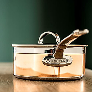 Hestan - CopperBond Collection - 100% Pure Copper Sauce Pan, Induction Cooktop Compatible, 1.5 Quart