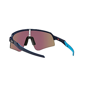 Oakley Men's Oo9465 Sutro Lite Sweep Rectangular Sunglasses, Matte Navy/Prizm Sapphire, 39 mm