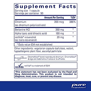 Pure Encapsulations Metabolic Xtra | Supplement to Support Insulin Receptor Function, Carbohydrate Metabolism, and Homeostasis* | 90 Capsules