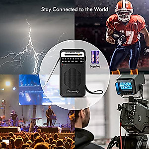DreamSky Pocket Radios, Battery Operated AM FM Radio with Loud Speaker, Great Reception, Earphone Jack, Ideal Gifts for Elderly, Portable Transistor Radio for Walking, Camping