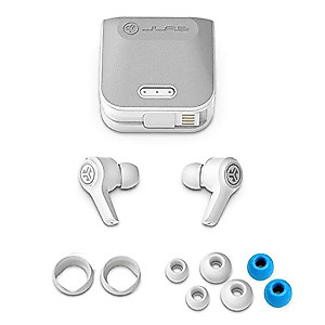 JLab JBuds Air Executive True Wireless Bluetooth Earbuds + Charging Case - White - C3 Calling with Dual Microphones - Long Travel Playtime - Bluetooth 5.0 Connection - 3 EQ Sound Settings…