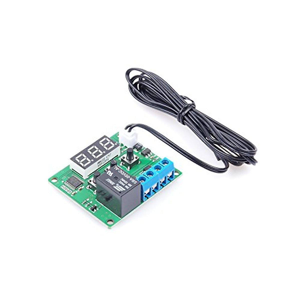 NOYITO Digital Temperature Controller Module -58℉ to +257 ℉ Temperature Control Switch NTC Waterproof Sensor Probe - Blue LED Display Suitable for Kinds of Temperature Control System (5V)